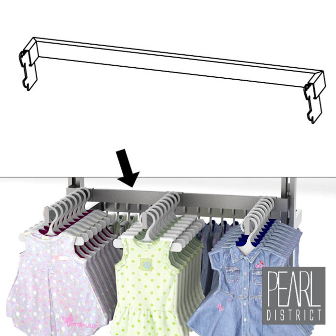 2" Projection Hangbar | Pearl District | Apparel Display Rack