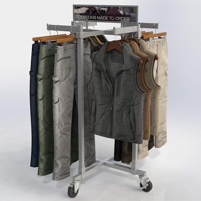 Modular 4-Way Faceout Unit | Silver Modern Style Rack | 4 Sided Display ...