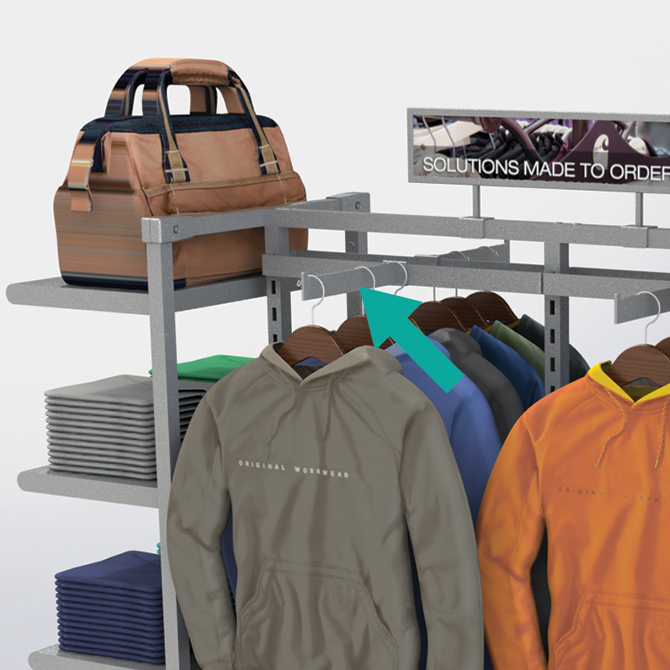 Modular Faceout Accessory for Modern Rack | 11" Silver Rack Faceout ...