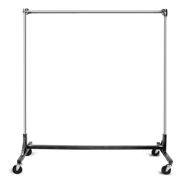 Nestable Rolling Rack | Salesman Rack | Single Bar "H" Base Clothing ...