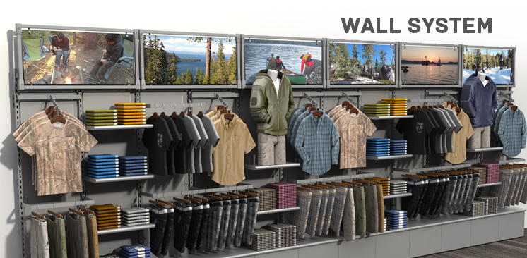 Modular Wall Upright Unit | Silver Opto Style Modular System | Full ...