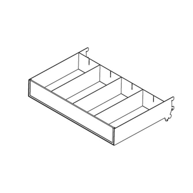 Modular Merchandising Bin | Silver Modern Style Rack | Metal and ...