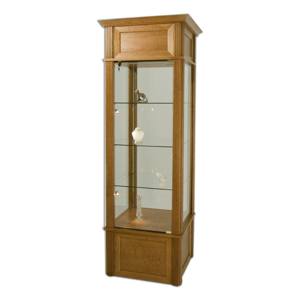 Tecno Square Veneer Tower Showcase | Stained Wood Tower Display ...