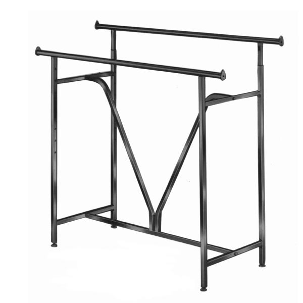 Heavy Duty Double Bar Clothing Rack | "V" Construction Parallel Bar ...