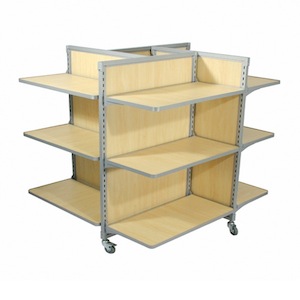 Pinwheel Display Unit | Maple Modular Panel Rack | 4 Sided Display Rack ...