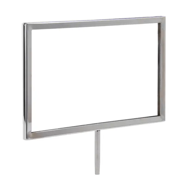 11"W x 7"H Sign Holder with Welded 3" Swedge Stem | Retail Signage