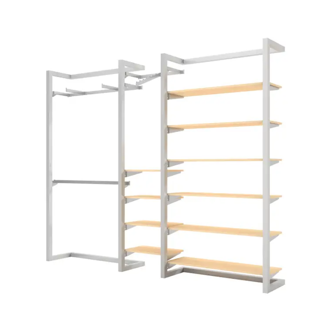 Double Alta Wall Unit with Hanging & Extra Shelving Retail Display Kit 3