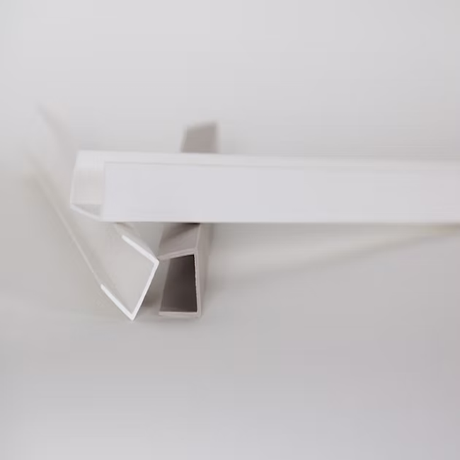 PVC Slatwall Indented Edge Cap Molding | PVC Slatwall Trim