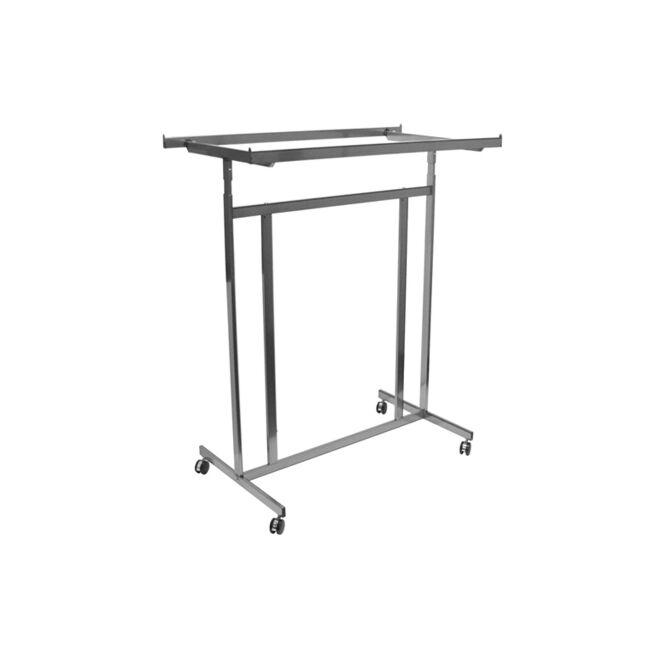 Double Bar Rolling Garment Rack | Salesman Rack | Single Bar Clothing ...