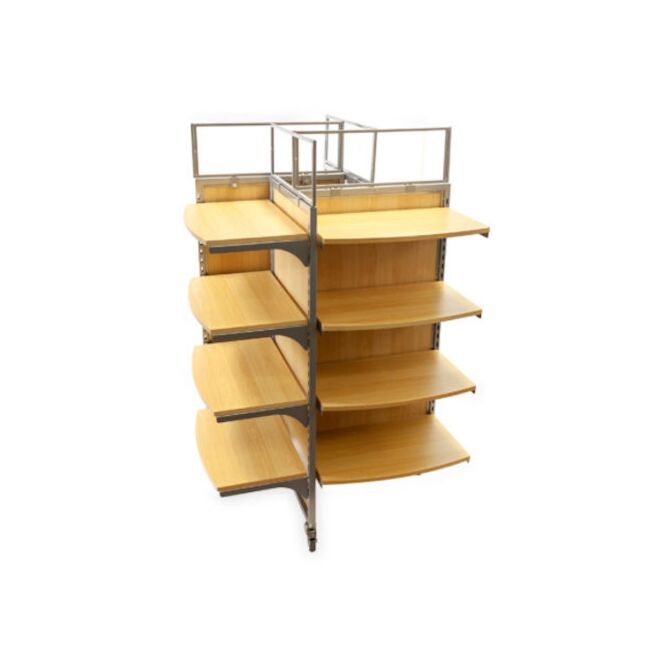 Pinwheel Display Unit | Maple Modular Panel Rack | 4 Sided Display Rack ...