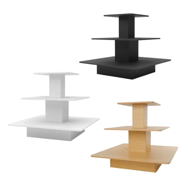 Three Tier-Square Display Table | Maple Store Table - Creative Store ...
