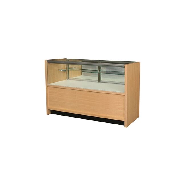 Standard Wood Side Half Vision Showcase | Wood Half View Display Case ...
