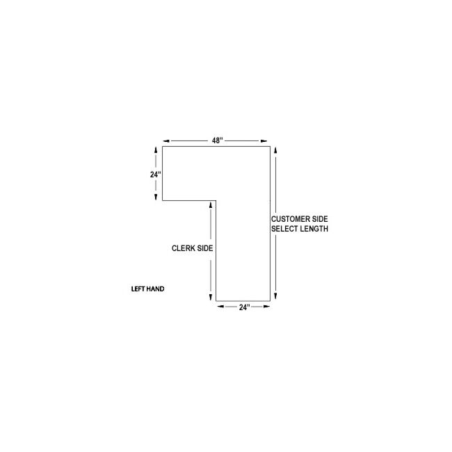 cashier area dimensions