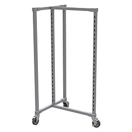 Modular 3-Way Unit | Silver Modern Style Rack | 4 Sided Display Rack ...