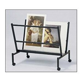 Large V Shaped Art Rack | Rack for Art Prints | Rolling Art Stand ...